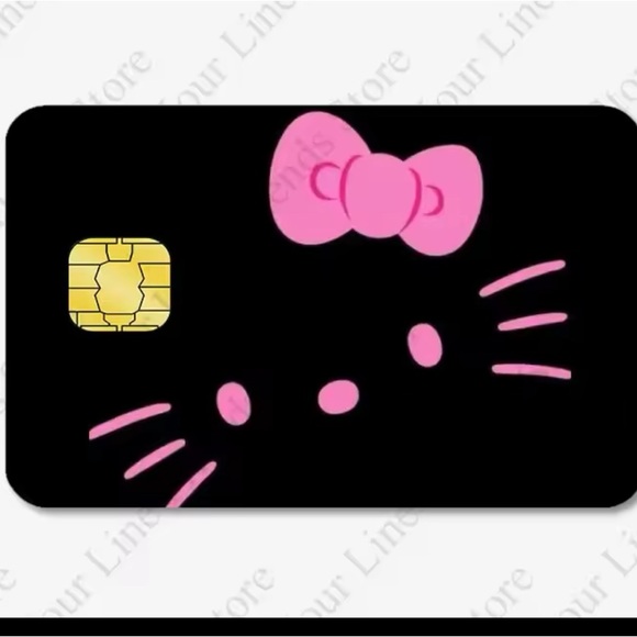 Accessories | Hello Kitty Black Credit Card Skin | Poshmark